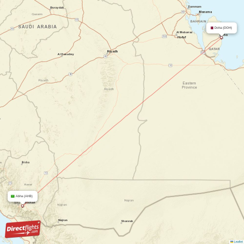 Direct flights from Doha to Abha (DOH-AHB) - Directflights.com