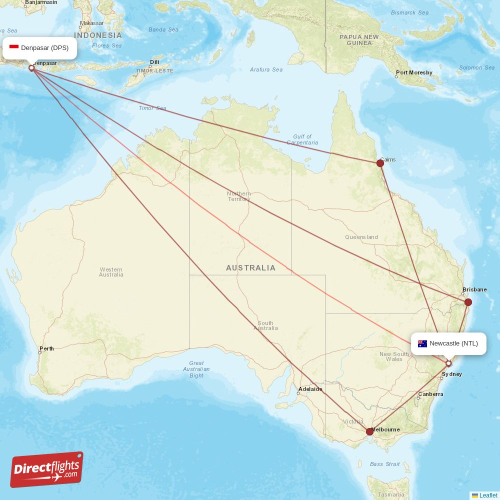 Direct flights from Denpasar to Perth (DPS-PER) - Directflights.com