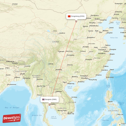 Direct flights from Dongsheng to Bangkok, DSN to DMK non-stop ...