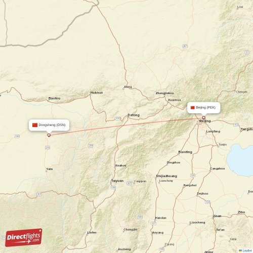 Direct flights from Dongsheng to Beijing, DSN to PEK non-stop ...