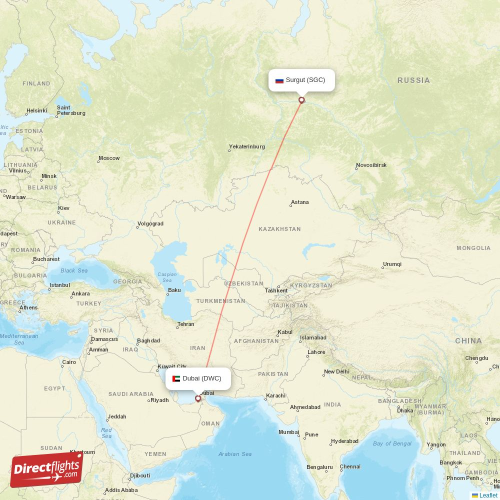 Direct flights from Dubai to Surgut (DWC-SGC) - Directflights.com