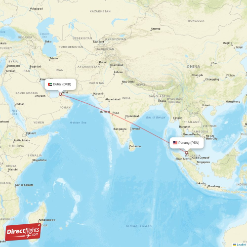 Direct flights from Dubai to Penang (DXB-PEN) - Directflights.com