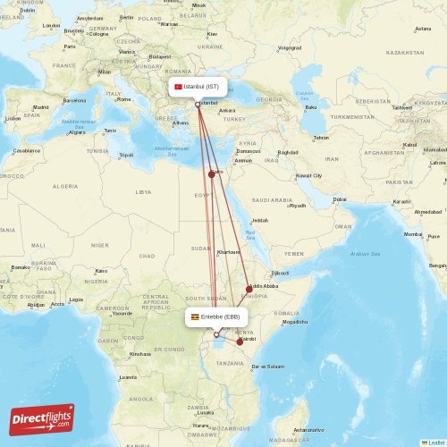 Direct flights from Entebbe to Istanbul (EBB-IST) - Directflights.com