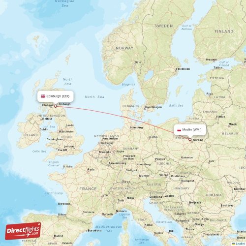 Direct flights from Edinburgh to Modlin, EDI to WMI non-stop ...