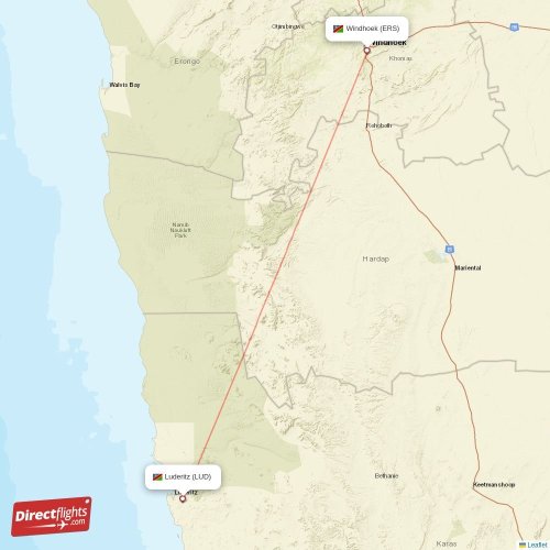 Direct flights from Windhoek to Luderitz (ERS-LUD) - Directflights.com