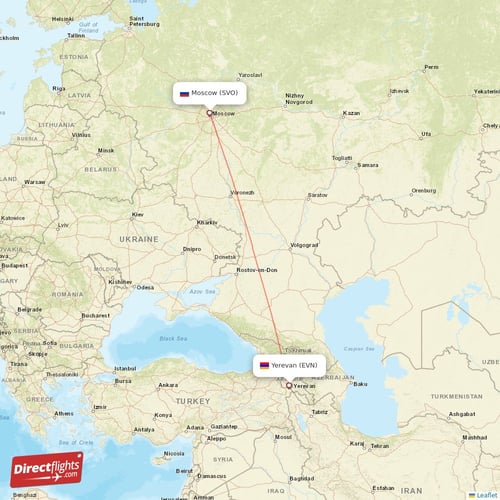 Direct flights from Yerevan to Moscow, EVN to SVO non-stop ...