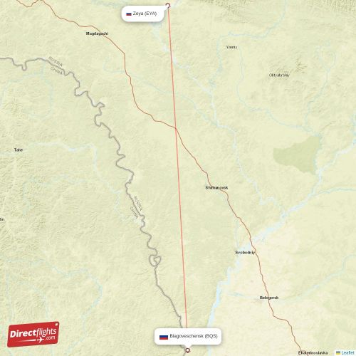Direct flights to Zeya - EYA, Russia - Directflights.com