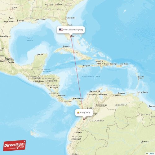 Direct flights from Fort Lauderdale to Cali, FLL to CLO non-stop ...