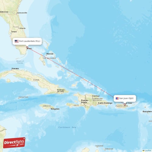 Direct flights from Fort Lauderdale to San Juan, FLL to SJU non-stop - Directflights.com