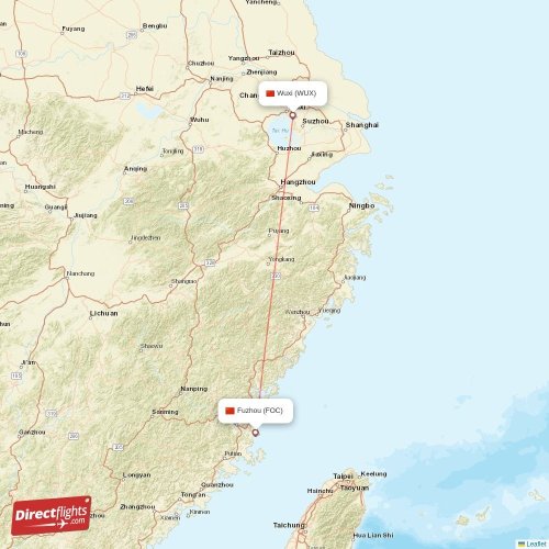 Direct flights from Fuzhou to Wuxi (FOC-WUX) - Directflights.com
