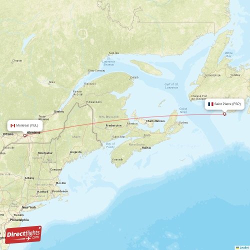Direct flights from Saint Pierre to Montreal, FSP to YUL non-stop ...