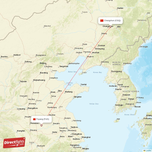 Direct flights from Fuyang to Changchun, FUG to CGQ non-stop ...