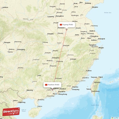 Direct flights from Fuoshan to Fuyang (FUO-FUG) - Directflights.com