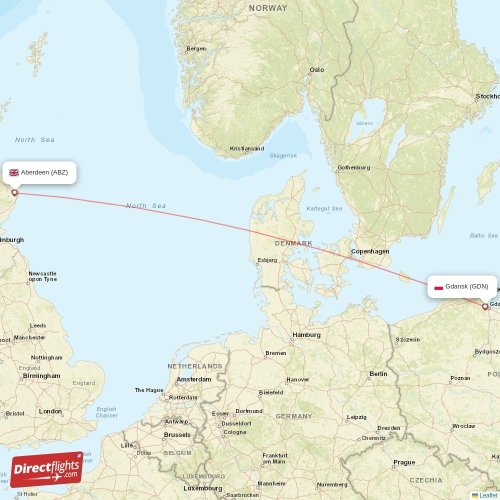 Direct flights from Gdansk to Aberdeen, GDN to ABZ non-stop ...