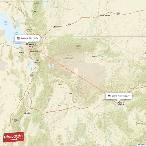 Direct flights from Grand Junction to Salt Lake City (GJT-SLC ...