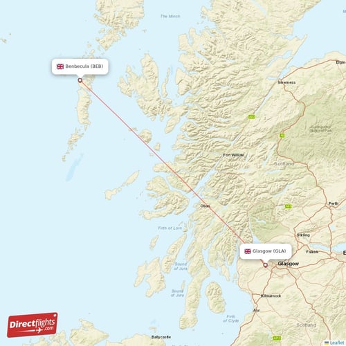 Direct flights from Glasgow to Benbecula, GLA to BEB non-stop ...