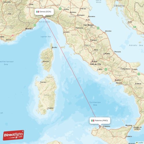 Direct flights from Genoa to Palermo, GOA to PMO non-stop ...