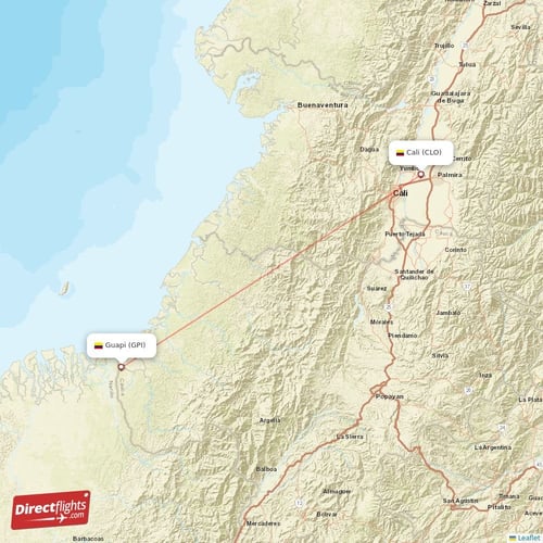 Direct flights from Guapi to Cali, GPI to CLO non-stop - Directflights.com