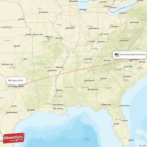 Direct flights from Greensboro/High Point to Dallas, GSO to DFW non ...