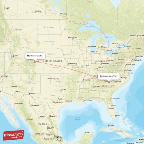 Direct flights from Greenville to Denver (GSP-DEN) - Directflights.com