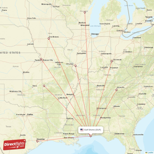 Direct flights from Birmingham - 23 destinations - BHM, USA - Directflights.com