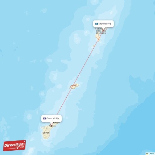 Direct flights from Guam to Saipan, GUM to SPN non-stop - Directflights.com