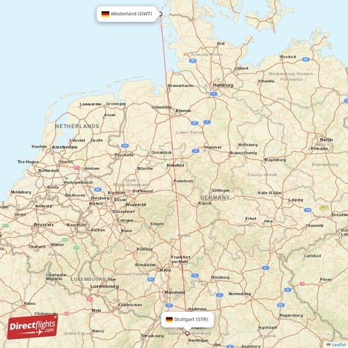 Direct flights from Westerland to Stuttgart, GWT to STR non-stop ...