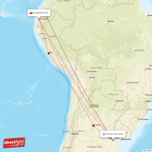 Direct flights from Guayaquil to Buenos Aires, GYE to EZE non-stop ...