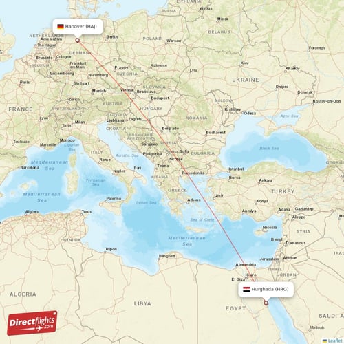Direct flights from Hanover to Hurghada, HAJ to HRG non-stop - Directflights.com