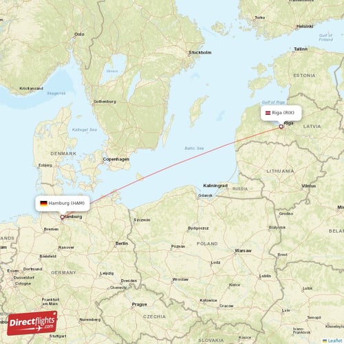 Direct flights from Hamburg to Riga, HAM to RIX non-stop ...