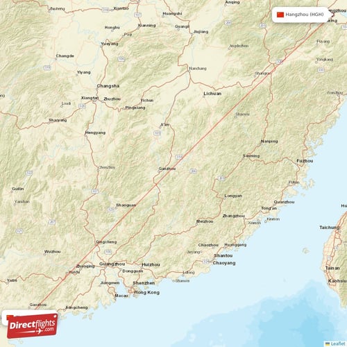 Direct flights from Hangzhou to Zhanjiang (HGH-ZHA) - Directflights.com