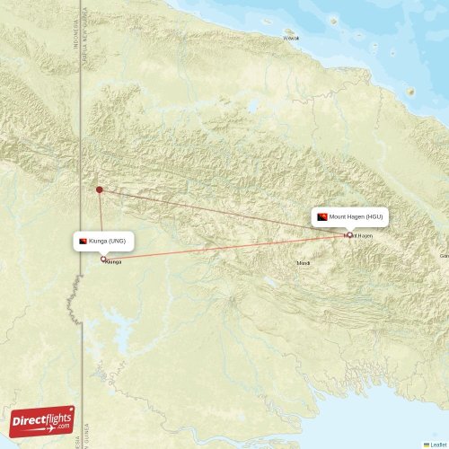 Direct flights from Mount Hagen to Kiunga, HGU to UNG non-stop ...