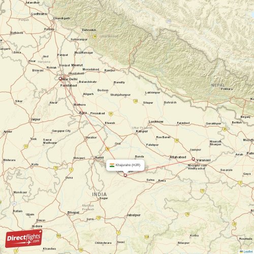 Direct flights to Khajuraho - HJR, India - Directflights.com