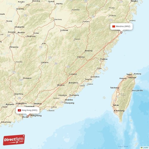 Direct flights from Hong Kong to Wenzhou (HKG-WNZ) - Directflights.com