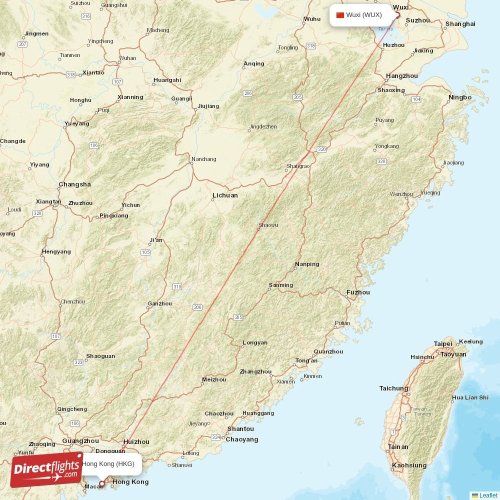 Direct flights from Hong Kong to Wuxi (HKG-WUX) - Directflights.com