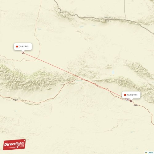 Direct flights from Hami to Qitai (HMI-JBK) - Directflights.com
