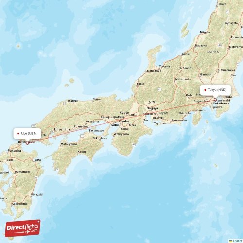 Direct flights from Tokyo to Ube, HND to UBJ non-stop - Directflights.com
