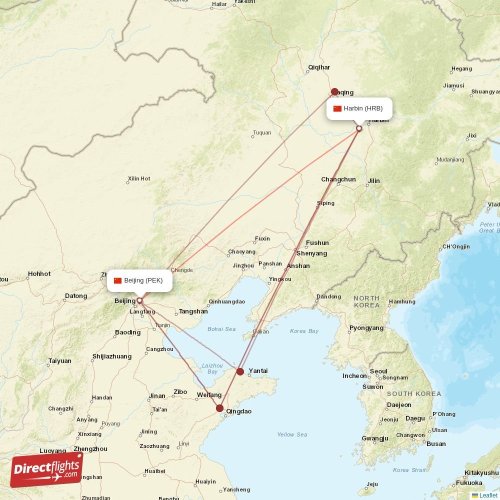 Direct flights from Harbin to Beijing, HRB to PEK non-stop ...