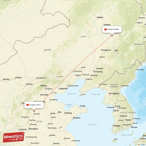 Direct flights from Harbin to Xingtai (HRB-XNT) - Directflights.com