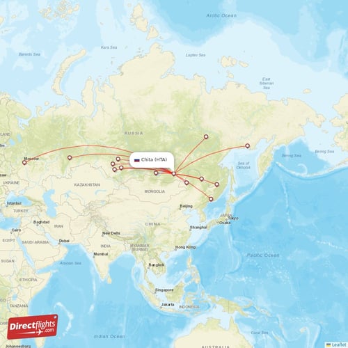 Direct flights to Chita - HTA, Russia - Directflights.com