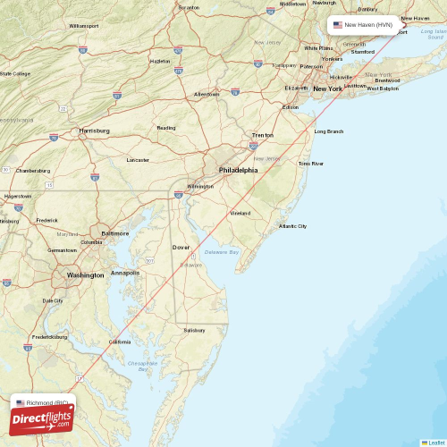 Direct flights from New Haven to Richmond, HVN to RIC non-stop ...