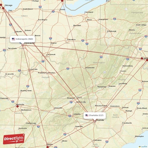 Direct flights from Indianapolis to Charlotte, IND to CLT non-stop ...