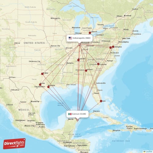 Direct flights from Indianapolis to Cancun, IND to CUN non-stop ...