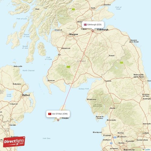 Direct flights from Isle Of Man to Edinburgh (IOM-EDI) - Directflights.com