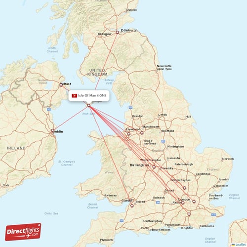 Direct flights from Isle Of Man - 11 destinations - IOM, Isle of Man ...