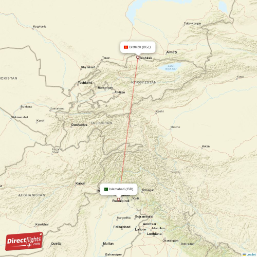Direct flights from Islamabad to Bishkek (ISB-BSZ) - Directflights.com