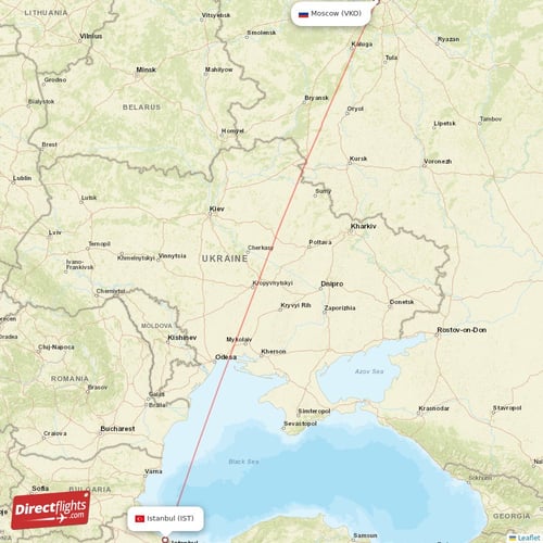 Direct flights from Istanbul to Moscow, IST to SVO non-stop ...