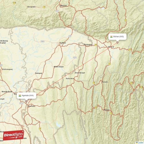 Direct flights from Agartala to Silchar (IXA-IXS) - Directflights.com