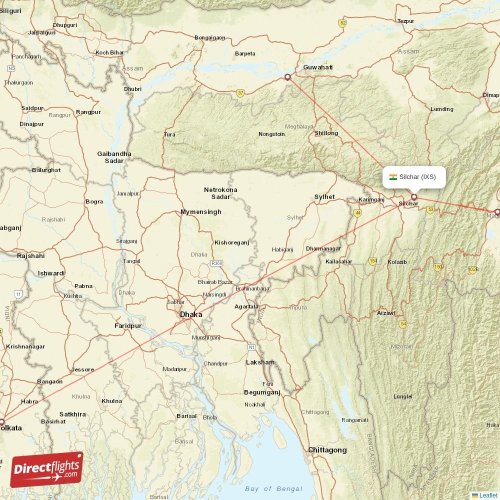 Direct flights from Silchar - 4 destinations - IXS, India ...
