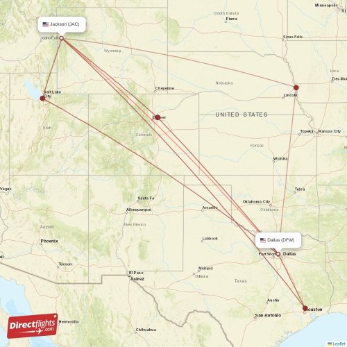 Direct flights from Jackson to Dallas (JAC-DFW) - Directflights.com